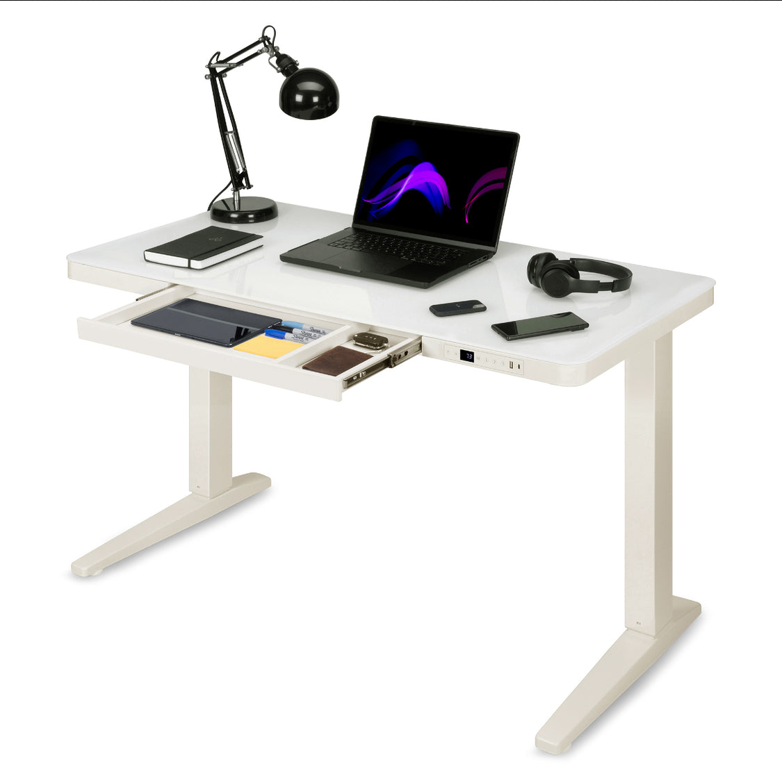 Glass E-Desk | Electric Standing Desk | Purus Life