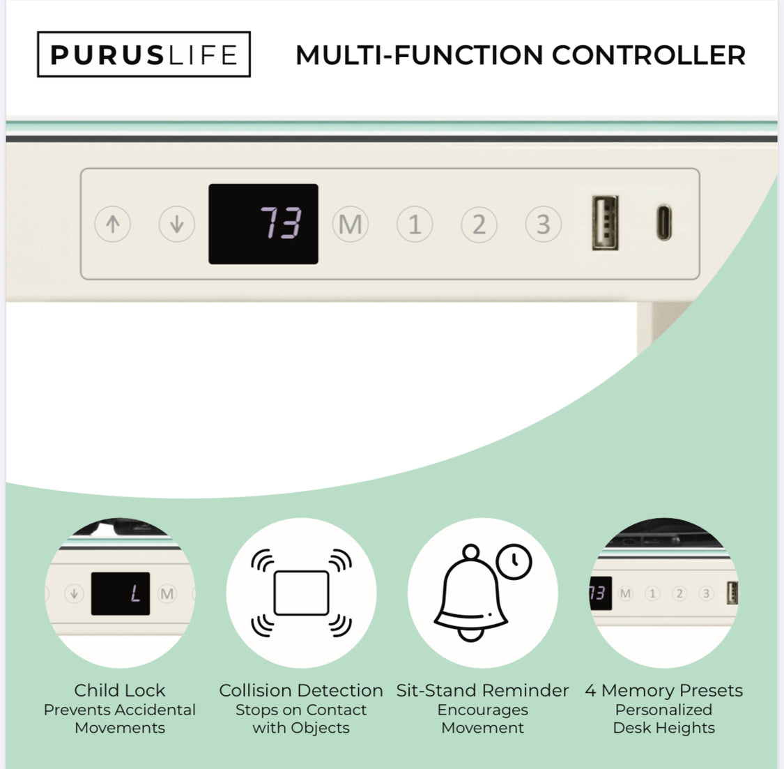 Glass E-Desk | Electric Standing Desk | Purus Life